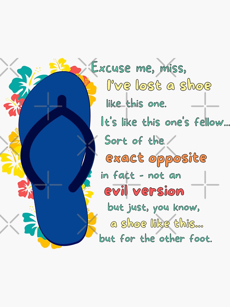 "I've Lost a Shoe Forgetting Sarah Marshall Quote" Sticker for Sale by ...