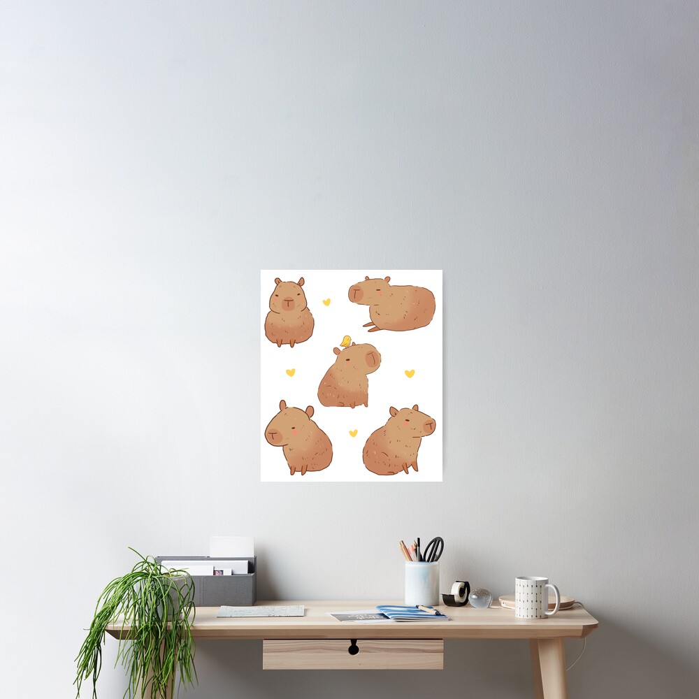 "capybaras drawing " Poster for Sale by Mayarart | Redbubble