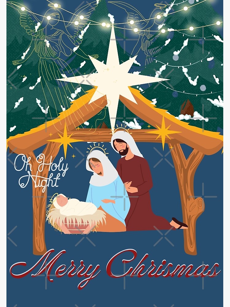 "Oh holy night starlight of Bethlehem mary, Joseph and Baby Jesus in ...
