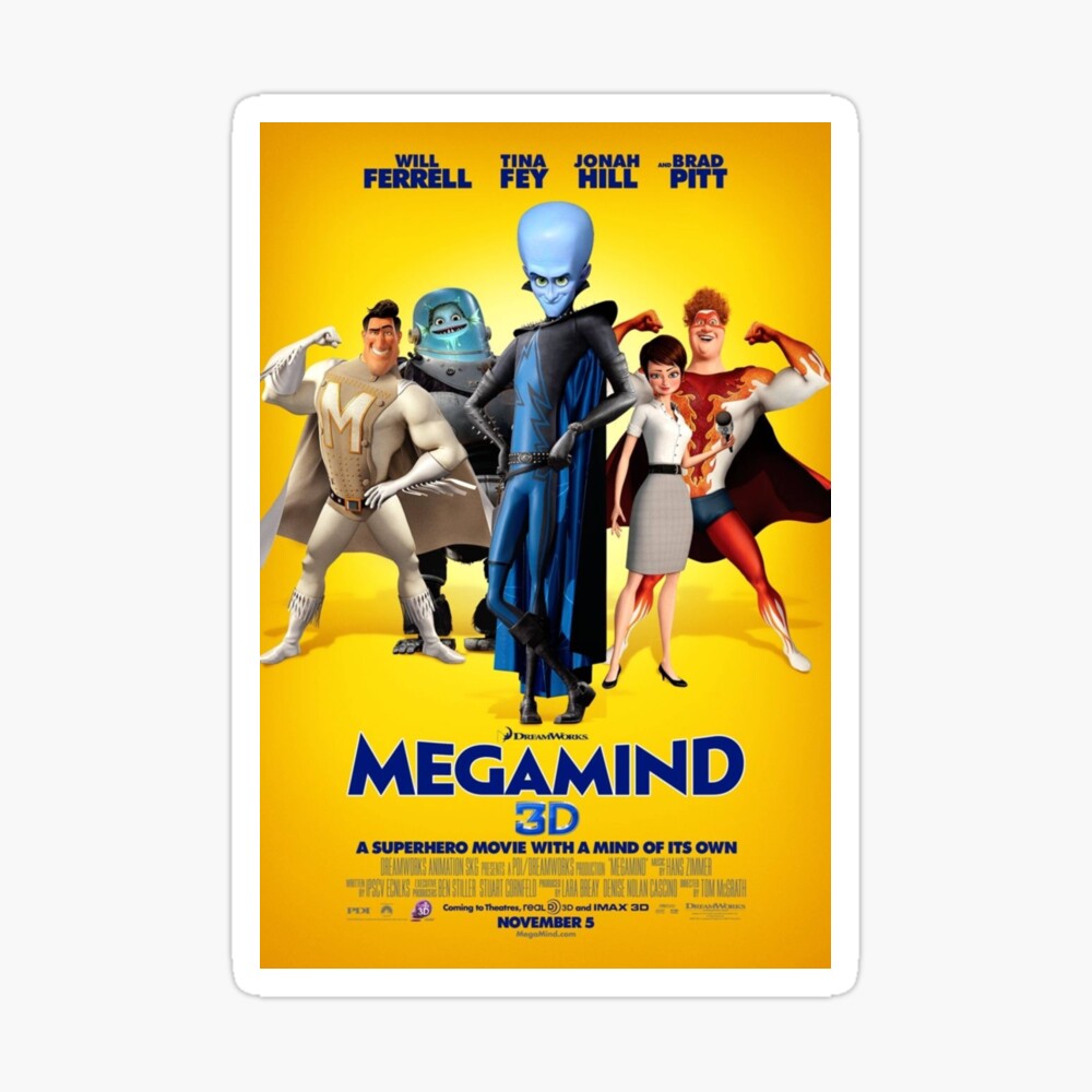 Megamind Filmposter Megamind Movie Poster" Canvas Wall Art Bed
