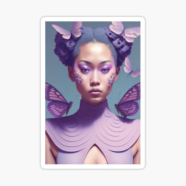 "Beautiful Modern Purple Pixie | Enchanted Series" Sticker for Sale by naiadsnest | Redbubble
