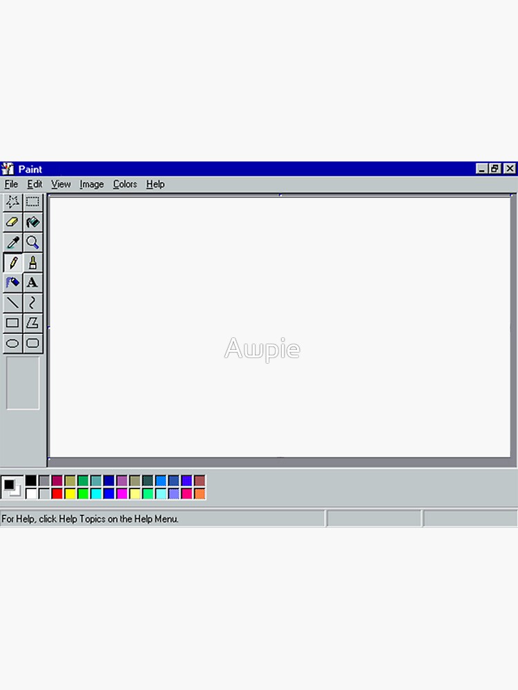 "Windows 98 Paint" Sticker for Sale by Awpie | Redbubble
