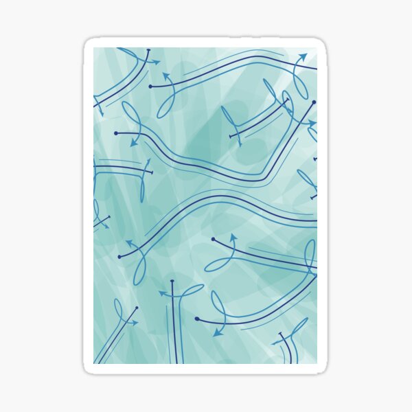 "Blue abstract concept" Sticker for Sale by DesignDoubleP | Redbubble