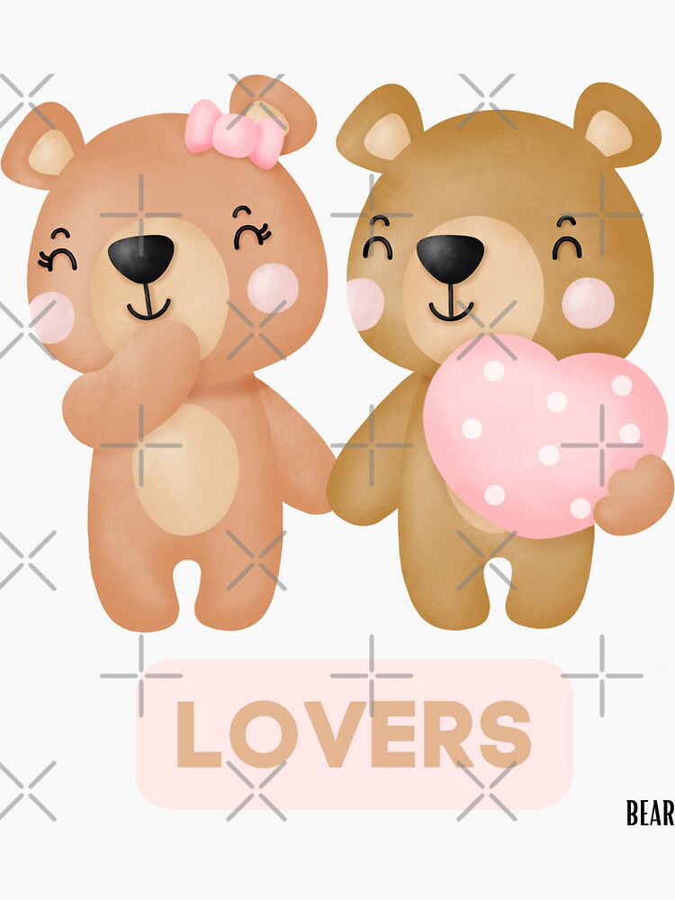 "BEAR LOVERS bear lovers in love " Sticker for Sale by ZackPersis | Redbubble