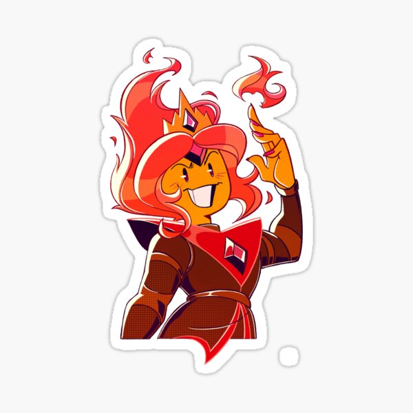 "Flame Princess" Sticker for Sale by FunneyLizzie | Redbubble