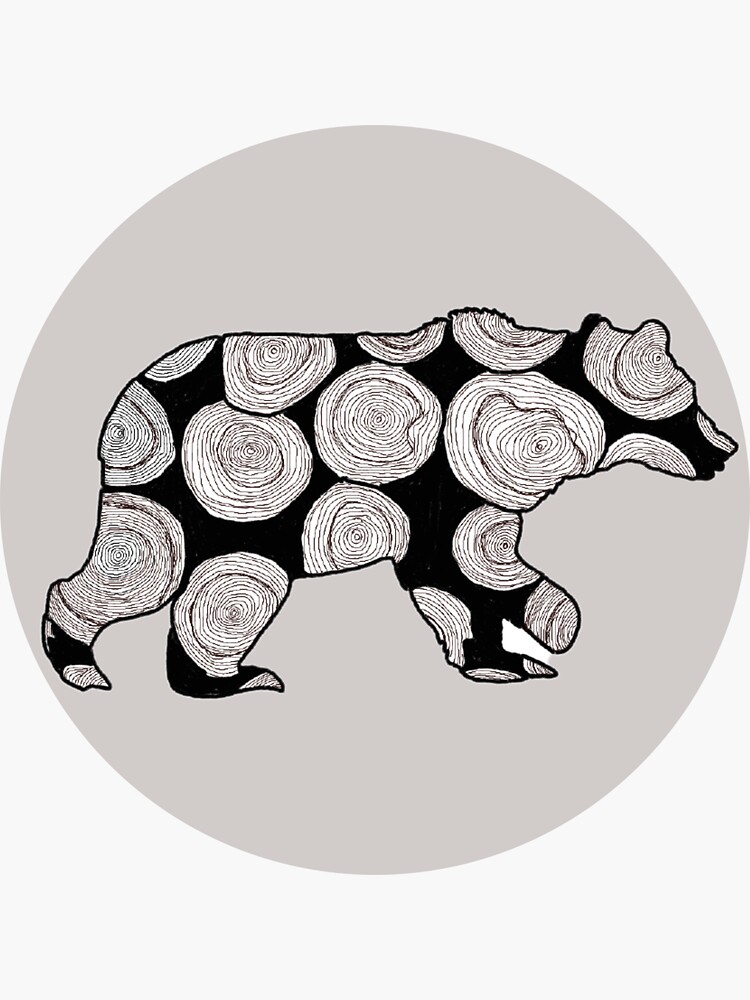 "Timber Bear" Sticker for Sale by ShawnGray | Redbubble
