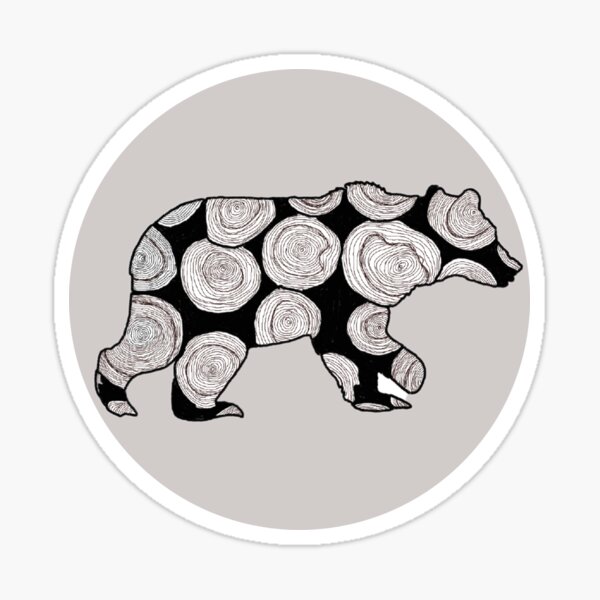 "Timber Bear" Sticker for Sale by ShawnGray | Redbubble