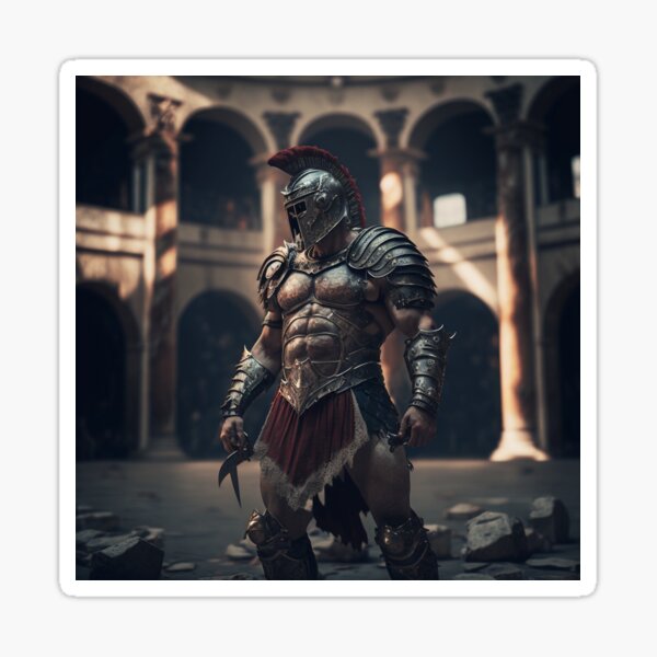 "Gladiator, Spartacus" Sticker for Sale by AICreateWorlds | Redbubble