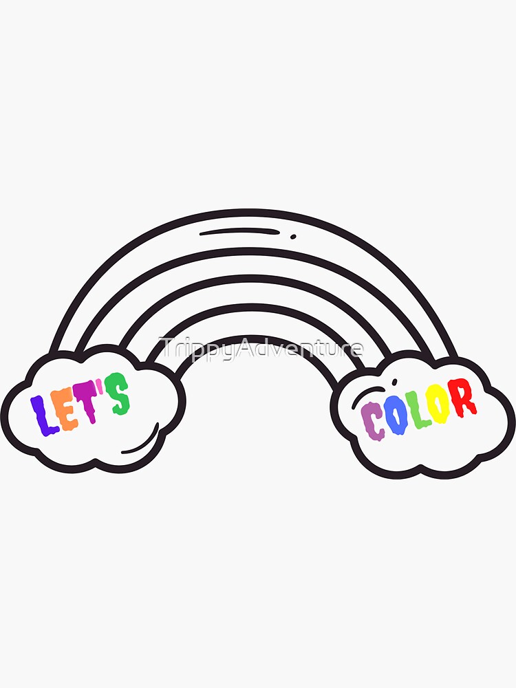 "colorless rainbow" Sticker for Sale by TrippyAdventure | Redbubble