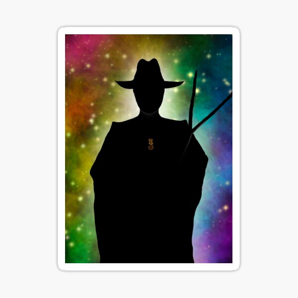 "Man in Black at Pride" Sticker for Sale by MarshallWSL | Redbubble
