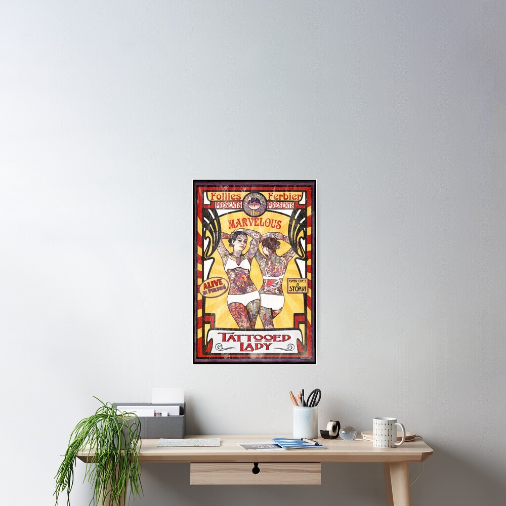 ""The Tattooed Lady" Sideshow Poster" Poster for Sale by torg | Redbubble