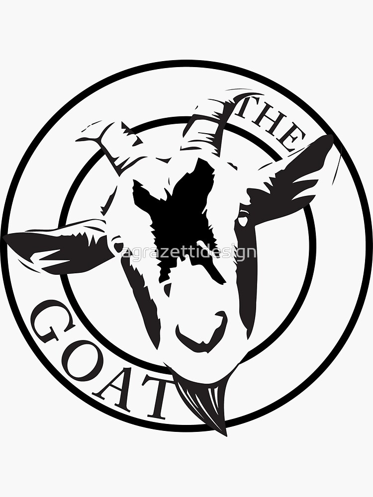 "The GOAT" Sticker for Sale by agrazettidesign | Redbubble