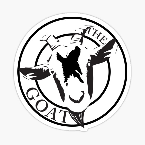 "The GOAT" Sticker for Sale by agrazettidesign | Redbubble