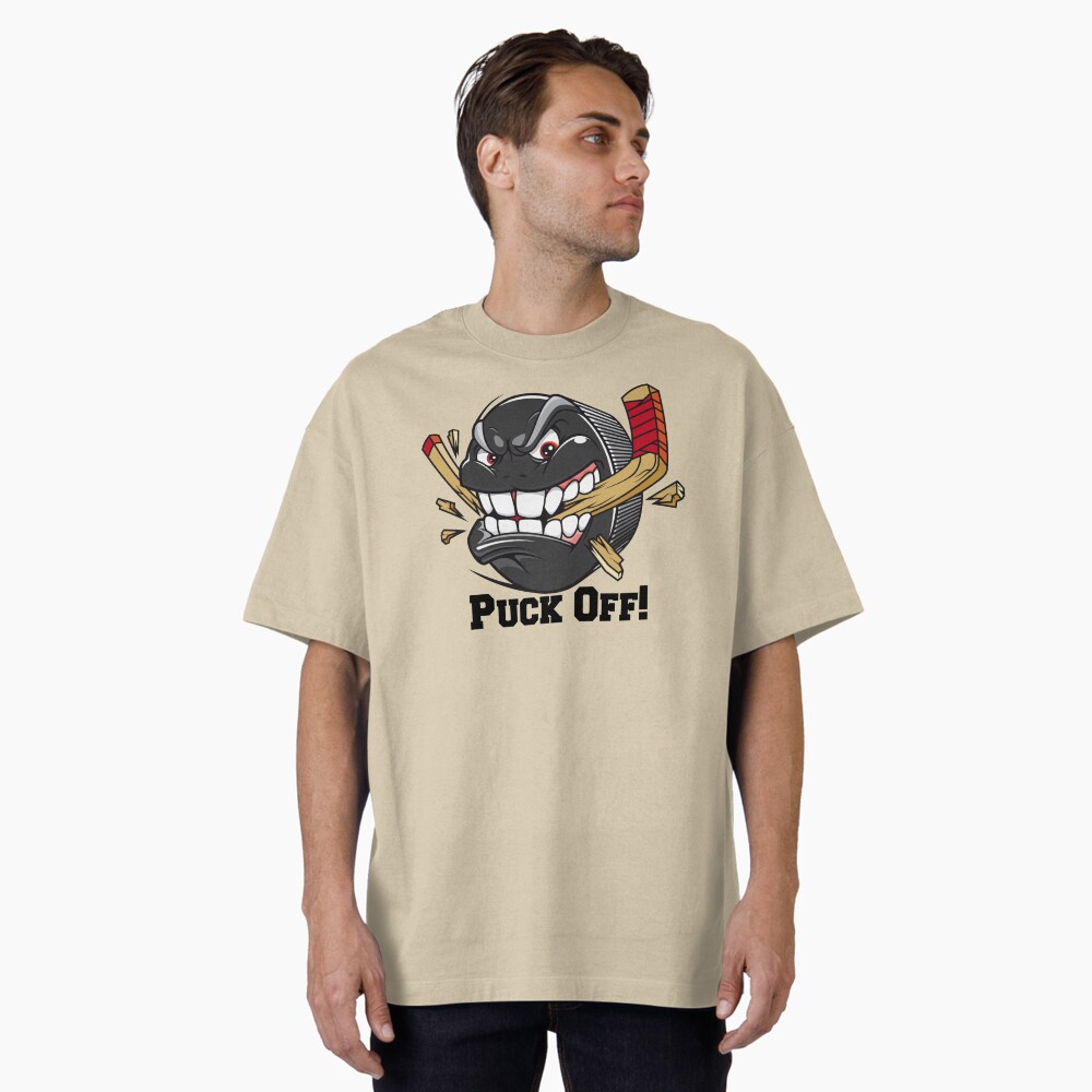 "Hockey Puck Mascot Character Attitude Puck Off Cartoon" Sticker for ...