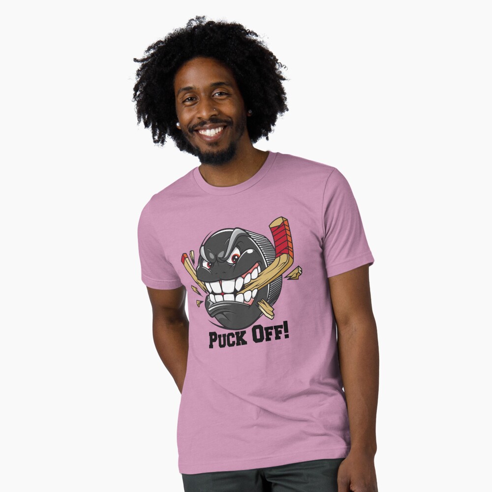 "Hockey Puck Mascot Character Attitude Puck Off Cartoon" Sticker for ...