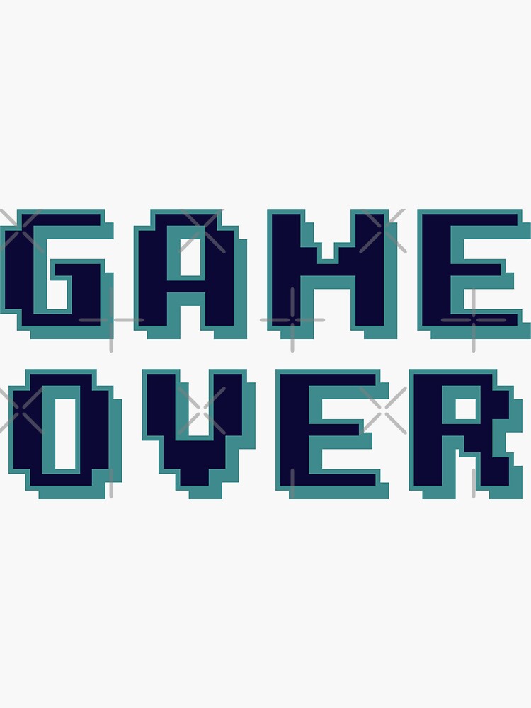 "Game Over retro pixel font dark" Sticker for Sale by jek-iro | Redbubble