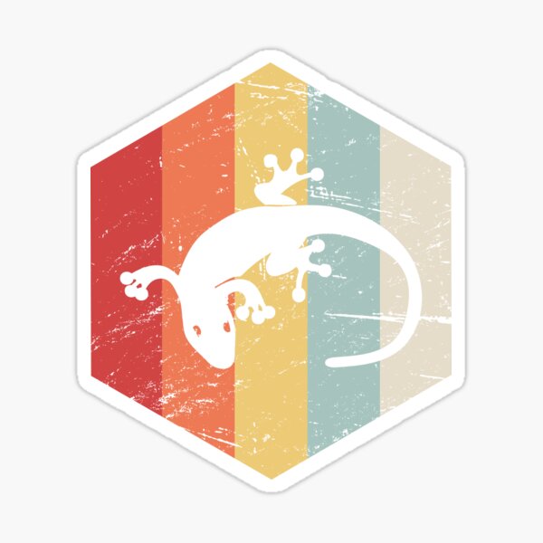 "Vintage Retro Reptile Gecko" Sticker for Sale by Jam Jar | Redbubble