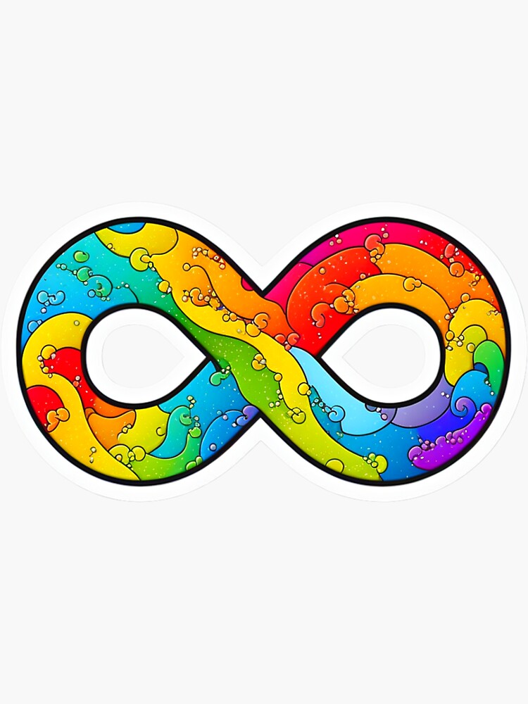 Pegatina «Conciencia del símbolo del infinito neurodiverso Autismo TDAH ...