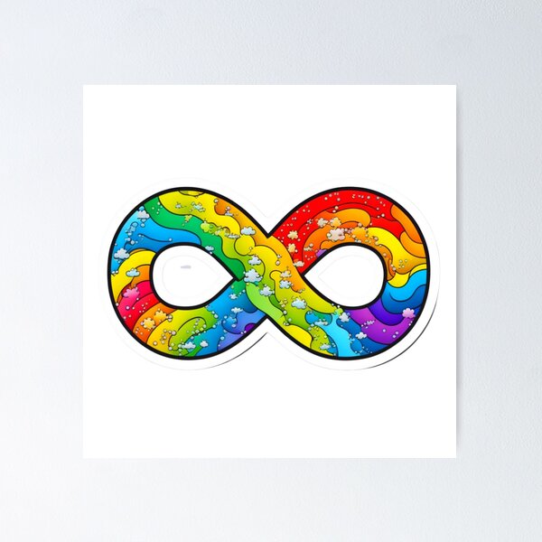 "Neurodiverse Autistic Rainbow Brain Sticker" Poster for Sale by Itis ...