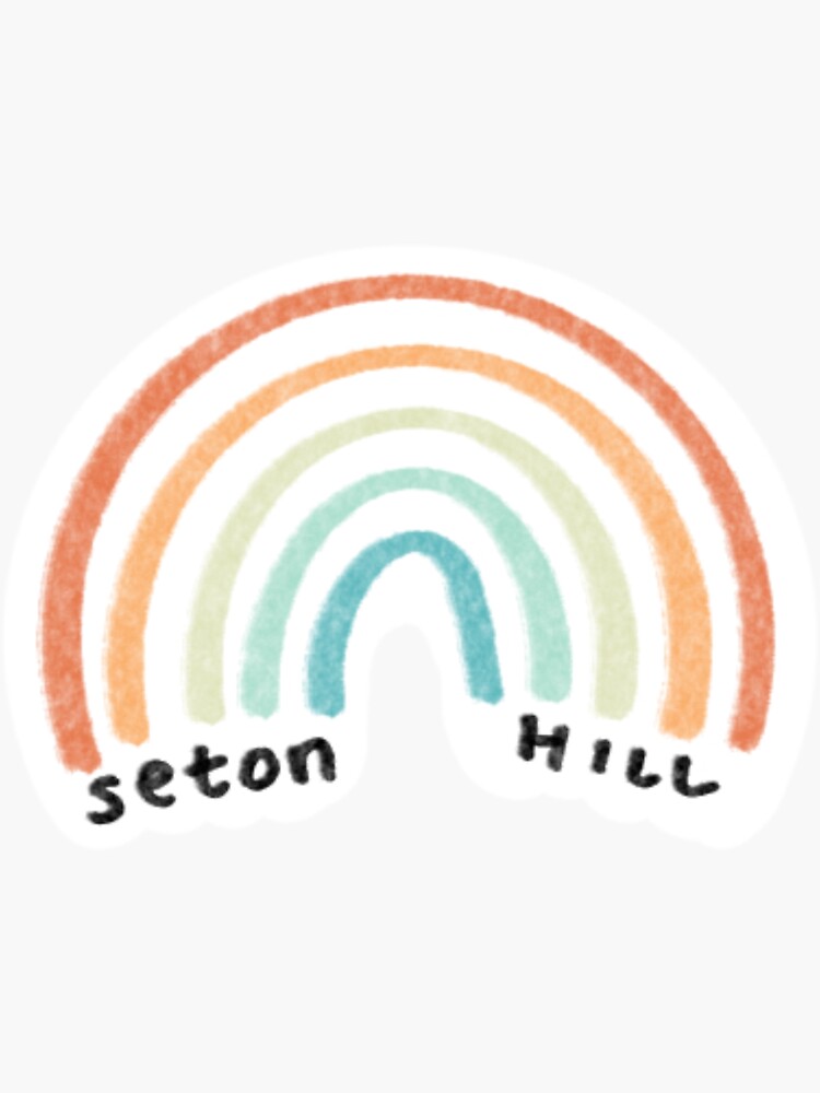 "Seton Hill SHU rainbow " Sticker for Sale by jajatomtom | Redbubble