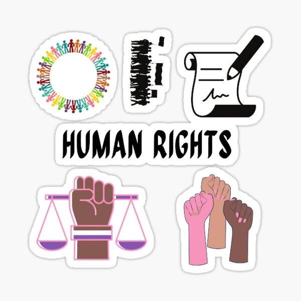 "Human rights art pack" Sticker for Sale by CinderPress | Redbubble