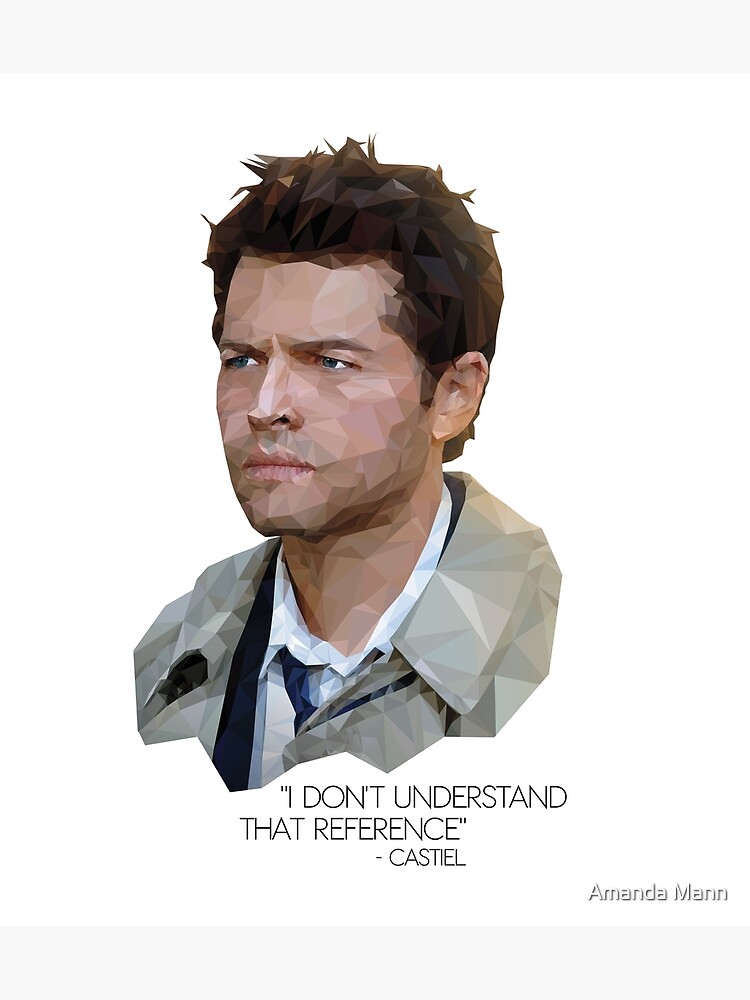 "Low Poly Castiel" Poster by MandogDesigns | Redbubble