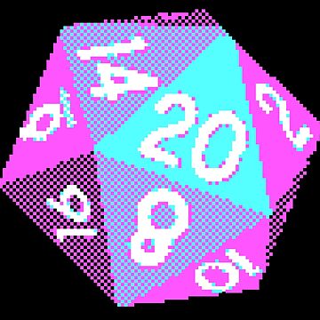 "8Bit Vaporwave D20 Dice" Poster for Sale by xpixelgeist | Redbubble