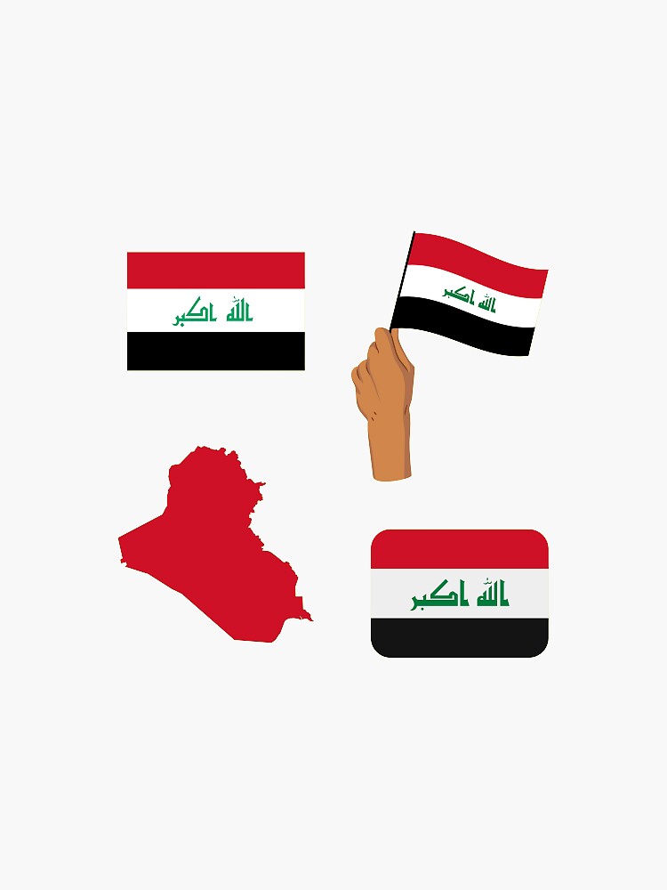 "Iraq Victory art pack / Iraq flags / Country flags art pack" Sticker ...