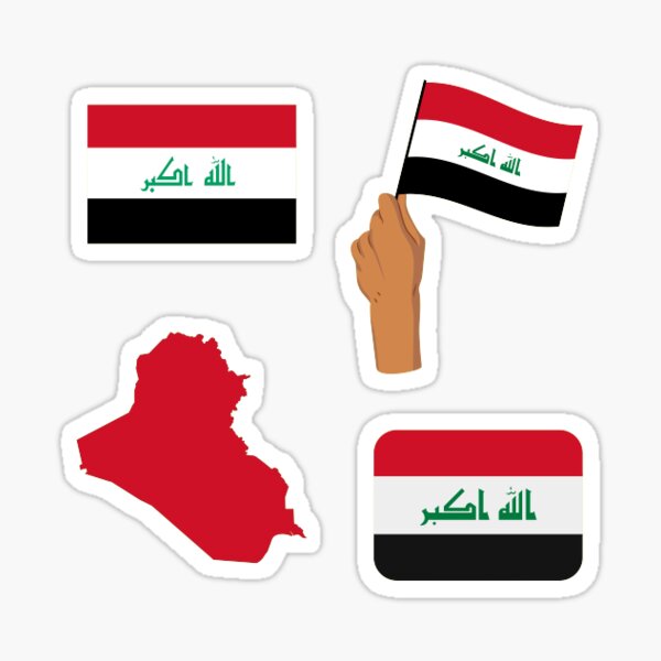 "Iraq Victory art pack / Iraq flags / Country flags art pack" Sticker ...