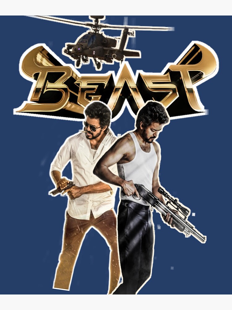 "Thalapathy vijay beast movie designs Tri-blend " Poster for Sale by ...