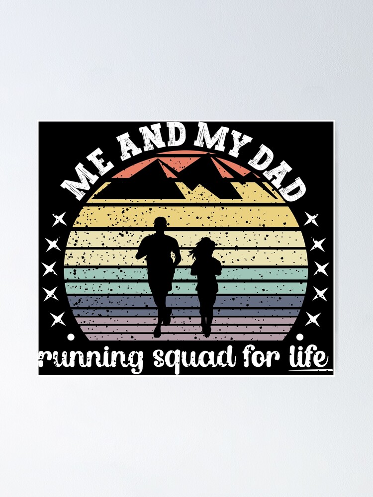 "Vintage Sunset Me & My Dad Running Squad| Dad & Daughter Matching ...