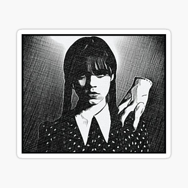 "Wednesday Addams and Thing" Sticker for Sale by Slice-of-Pizzo | Redbubble