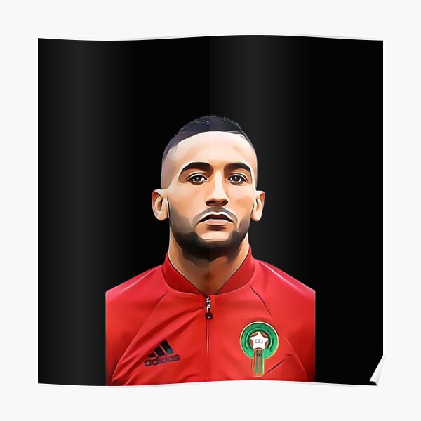 "Hakim Ziyech Cartoon" Poster for Sale by StellaStoria | Redbubble