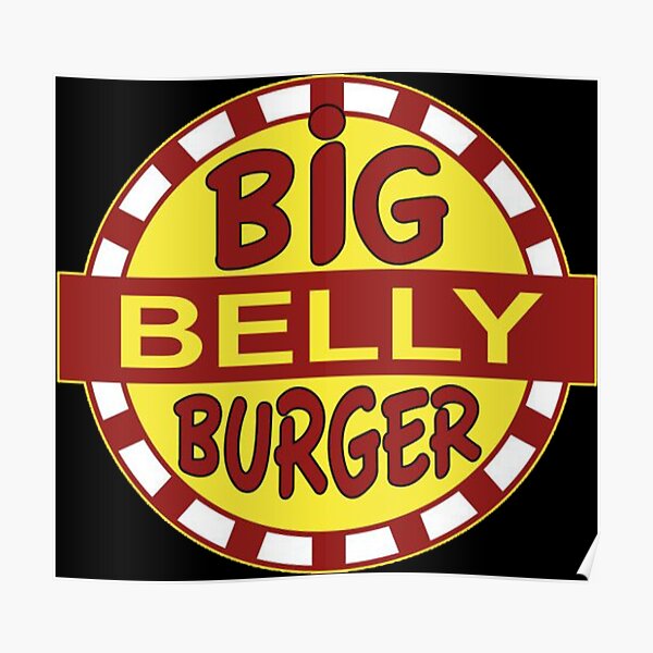 "Retro Big Belly Burger" Poster for Sale by DLutfy | Redbubble