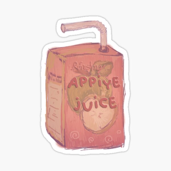 "Refreshing Apple Juice Box" Sticker for Sale by magpieve | Redbubble