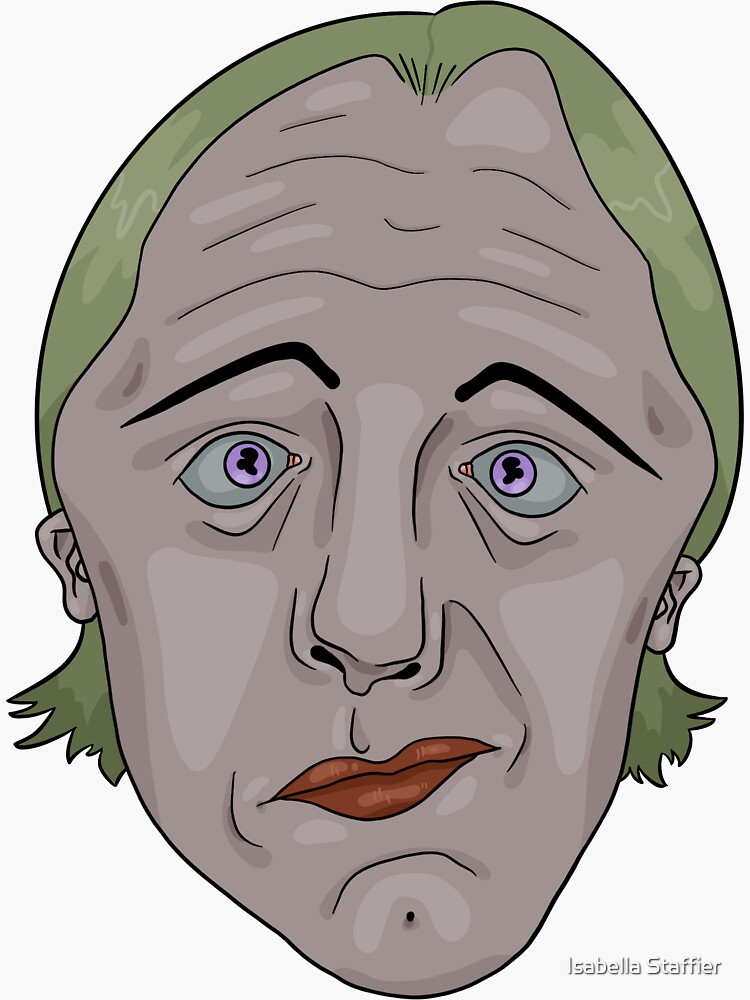 "Gray and Green Lady" Sticker for Sale by staffinator3000 | Redbubble