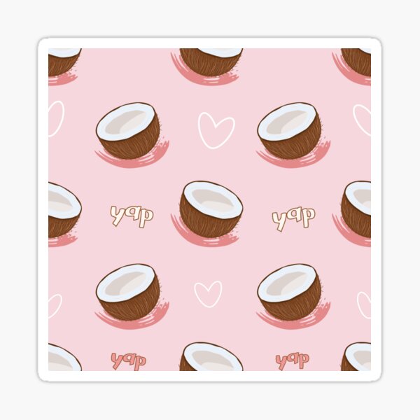 "Cute coconut pattern Yap" Sticker for Sale by PolyMicroMela | Redbubble