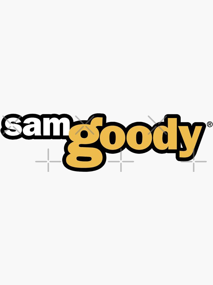 "Retro Sam Goody 90s Logo" Sticker for Sale by DLutfy | Redbubble