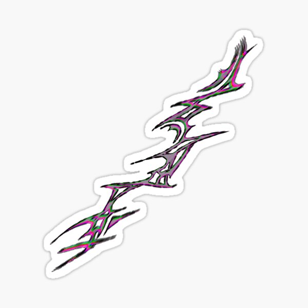 "Neon cyber sigilism" Sticker for Sale by TheKorozOutlet | Redbubble