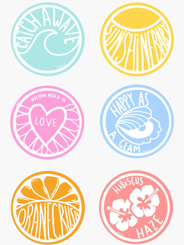 "Summer sticker pack" Sticker for Sale by breezep | Redbubble