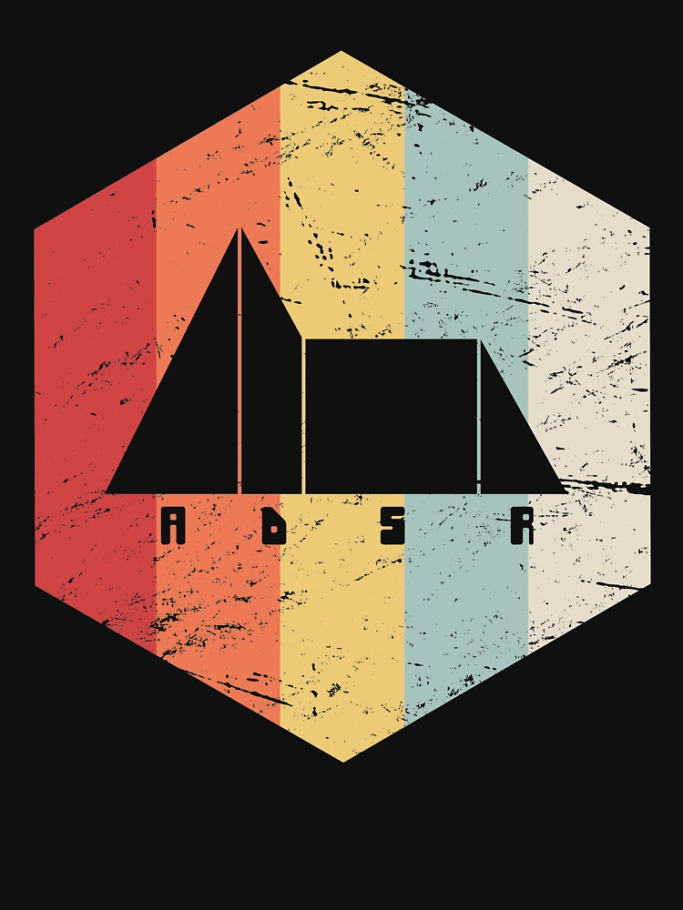 "Retro Synthesizer ADSR" T-shirt for Sale by ethandirks | Redbubble ...