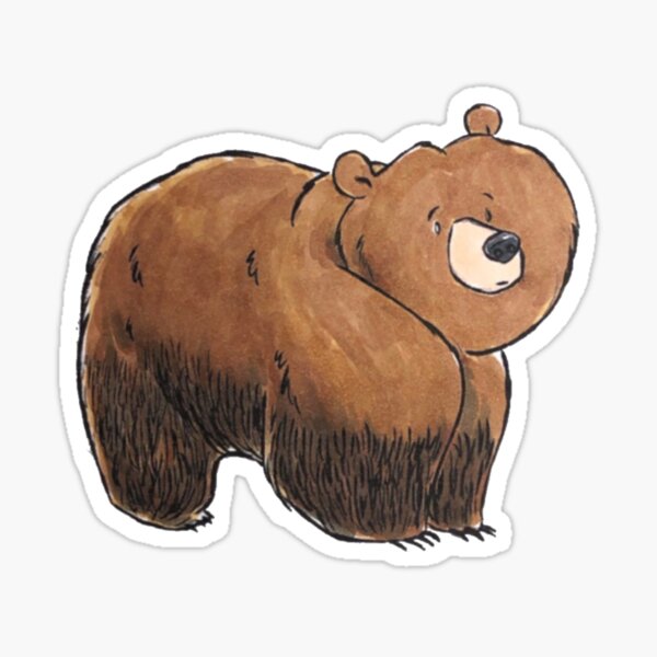 "Funny Happy Bear " Sticker for Sale by SAFIX22 | Redbubble