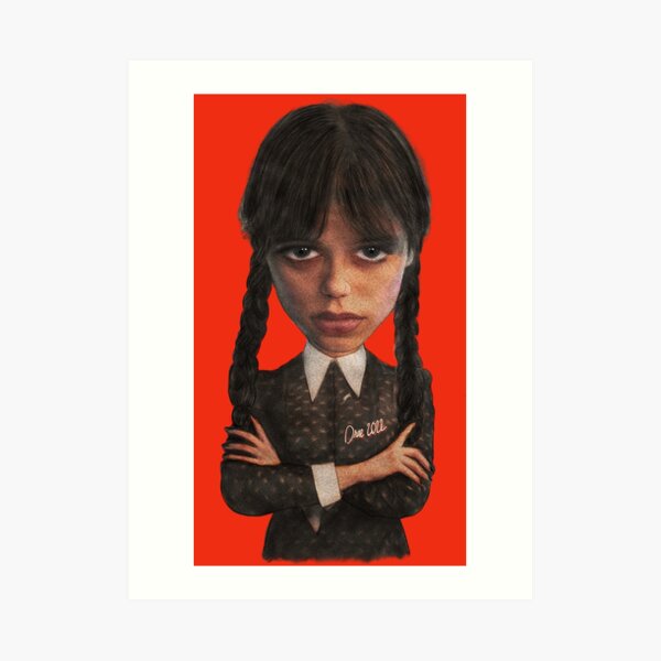 "Wednesday Addams AKA Merlina" Art Print for Sale by HenryDrae | Redbubble