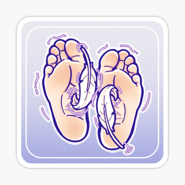 "Tickled Feet" Sticker for Sale by synthtable | Redbubble