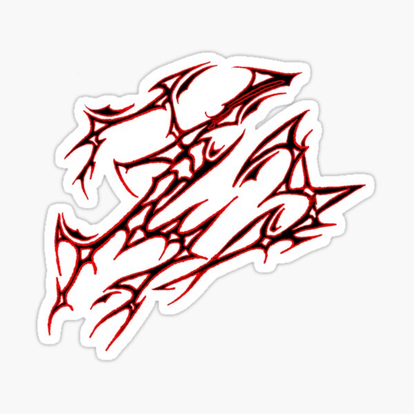 "Cyber sigilism red on black " Sticker for Sale by TheKorozOutlet ...