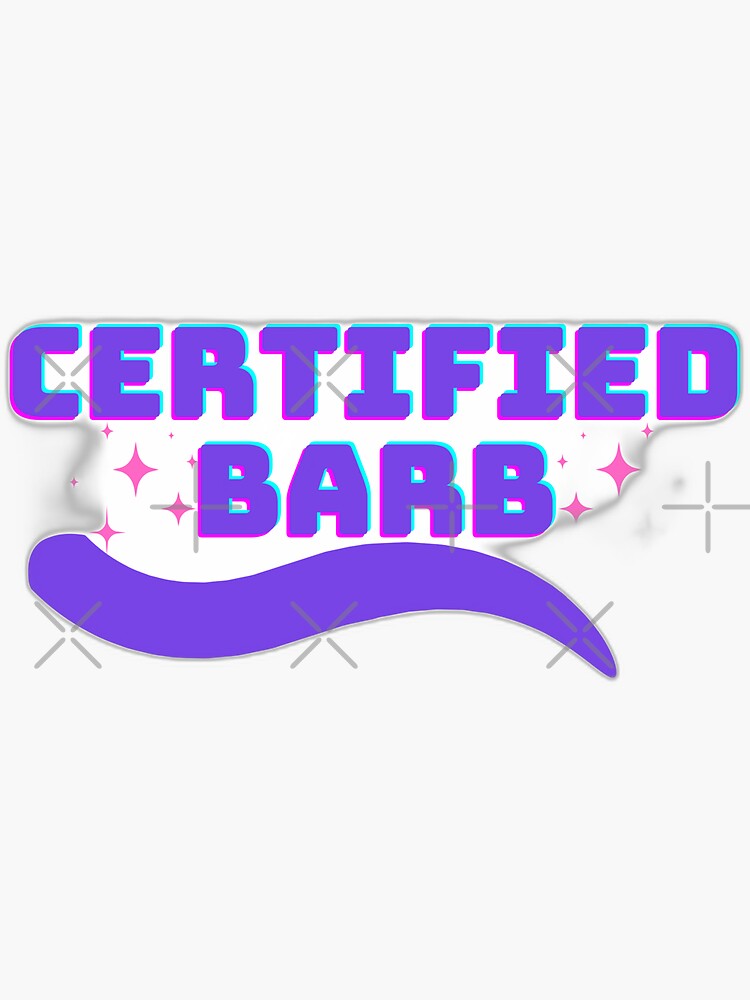 "Certified barb- Nicki Minaj barbz design " Sticker for Sale by The ...