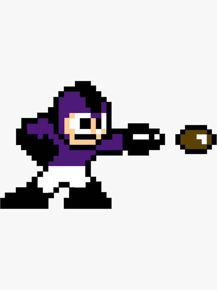 "TCU x Mega Man " Sticker for Sale by PortDesigns | Redbubble