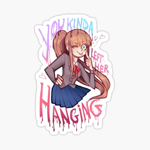 "DOKI DOKI DDLC - MONIKA" Sticker for Sale by GloriaAtkinson | Redbubble