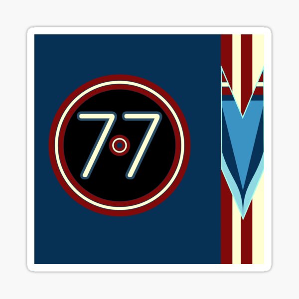 "Lucky Number 77" Sticker for Sale by PlanetLucky | Redbubble