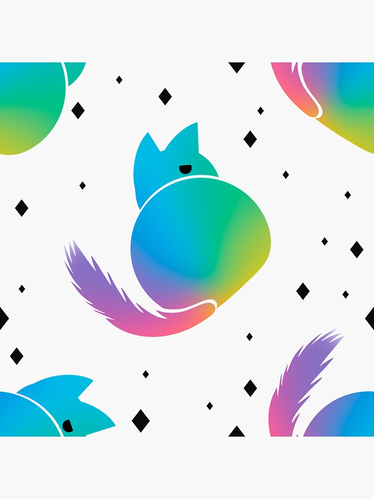 "Neurodiversity Pride - Overstimulated Cat Angled" Sticker for Sale by ...